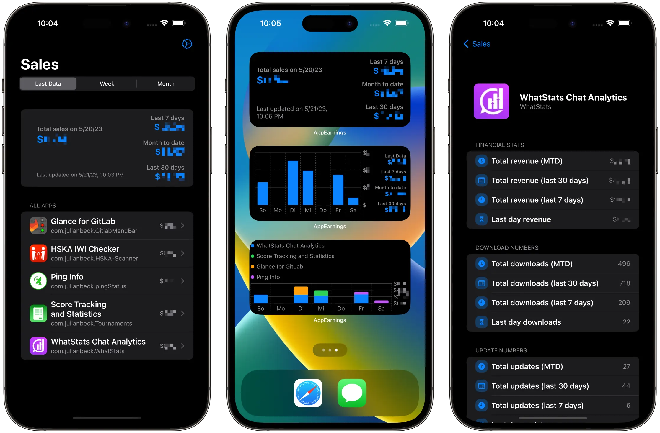 App Release: App Earnings and Widgets - Track your App Store Sales